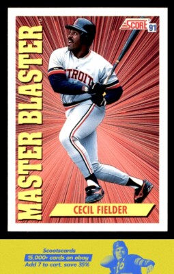 1991 Score Cecil Fielder MB #693 Detroit Tigers | eBay