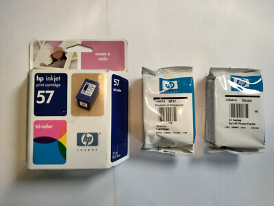 (LOT of 3) Hp 57 Tri-Color Inkjet Print Cartridges - NEW 725184712340| eBay