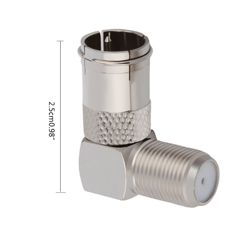 5 Pcs Type 90 Degree Male to Female Coaxial RG6 Adapter | eBay