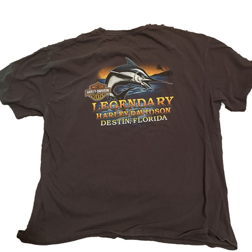 Harley Davidson T-Shirt - American Tradition Destin FL Marlin Men’s ...