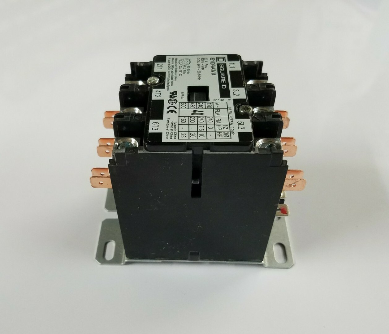 SQUARE D. P/N: 8910DPA43V14. DEFINITE PURPOSE MAGNETIC CONTACTOR. 24V ...