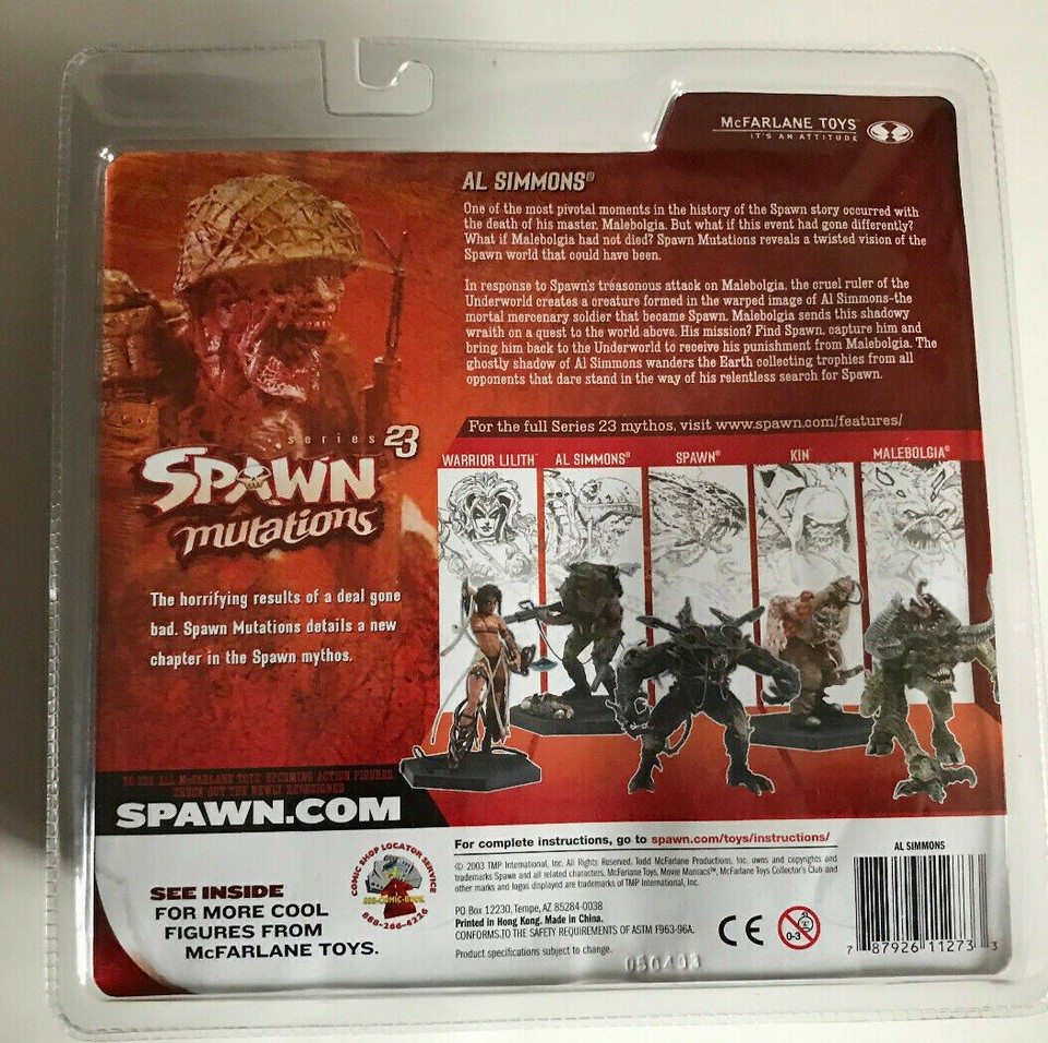 AL SIMMONS ACTION FIGURE SPAWN MUTATIONS SERIES 23 MCFARLANE TOYS NEW ...