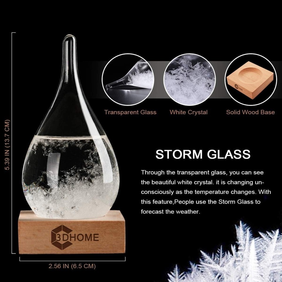 Storm Glass Weather Predictor Barometer Water Drop Forecast Bottle ...