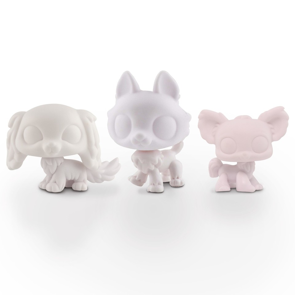 Mini LPS Shop Random 3pcs Custom White Bases Blank Molds Design Paint ...