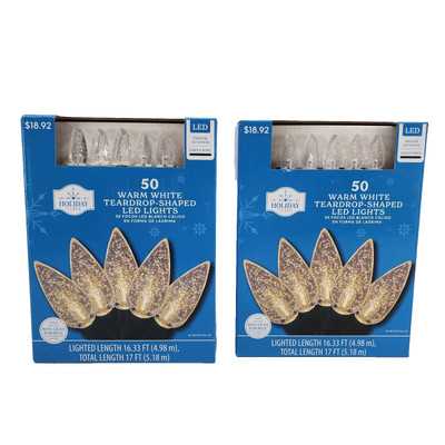 2 Holiday Time Outdoor Indoor Teardrop String lights - Patios, Weddings ...