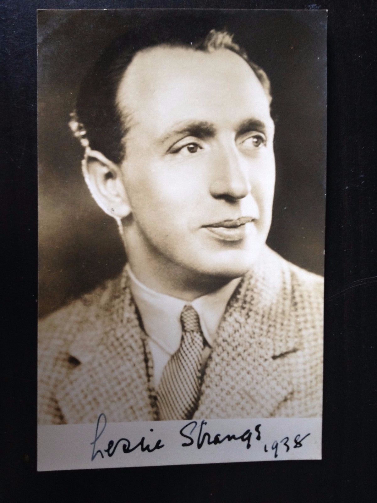 LESLIE STRANGE - MUSIC HALL ENTERTAINER - VINTAGE SIGNED B/W PHOTOGRAPH ...