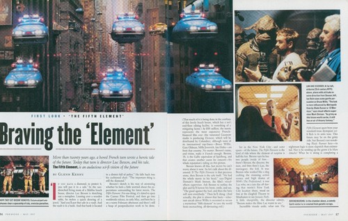 1997 Fifth Element First Look Movie Moebius Luc Besson Vtg Print Story ...