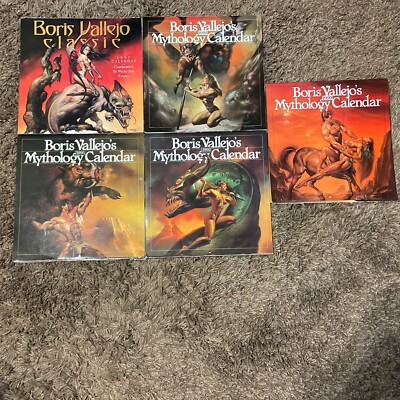 1990, 1991, 1992, 1993, 1997 Boris Vallejo's Mythology Calendars | eBay