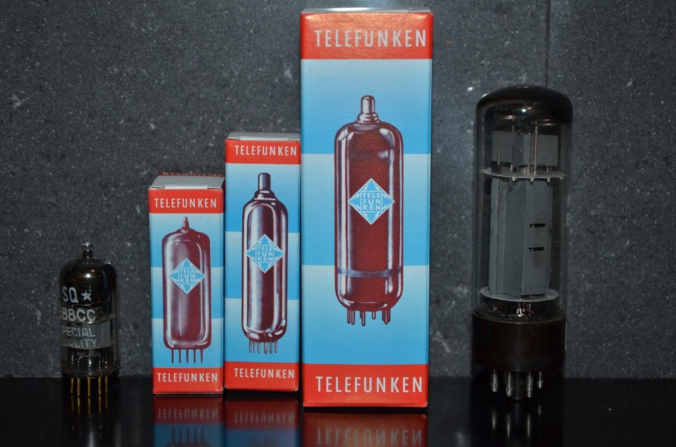 30 pcs TELEFUNKEN Tube Boxes THREE SIZES (Noval / Octal ) ECC83 EL84 ...