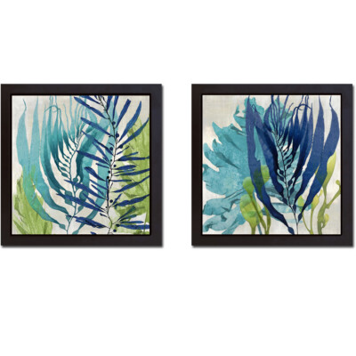 Floater-Framed Sea Nature by Miller Canvas 2-pc Giclee Set (26 in x 26 ...