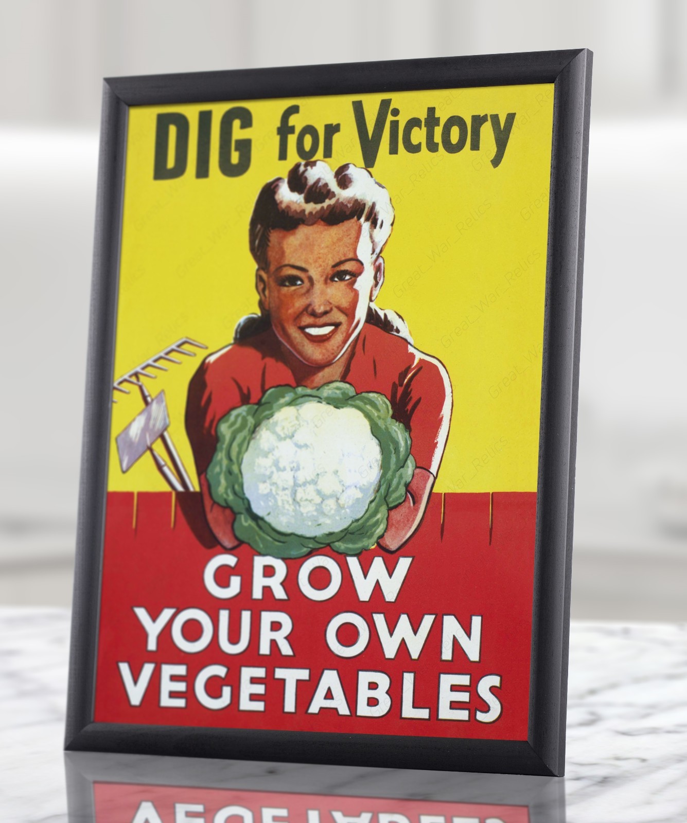 WW2 Food Poster Propaganda - Grow Your Own Vegetables, Homefront ...