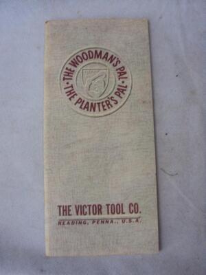 The Woodman's / Planter's Pal, Victor Tool Co. USA Manual Catalog dated ...