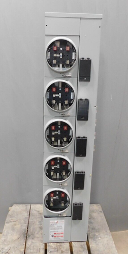 GE 5-Gang Meter Stack MEG 800A/125A 3ph/1ph Ringless Socket 5-Jaw ...