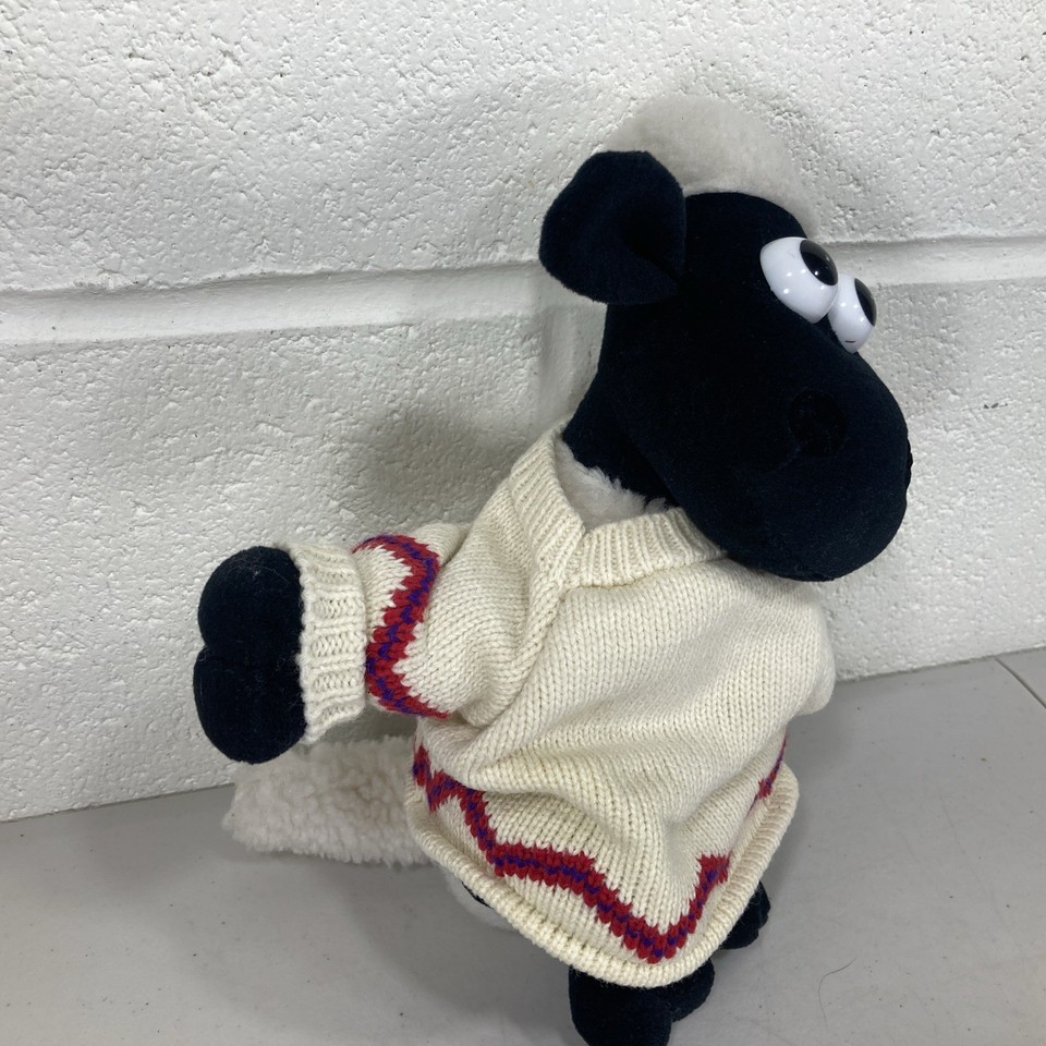Shaun The Sheep Plush Wool Sweater Wallace And Gromit Stuffed 1989 ...