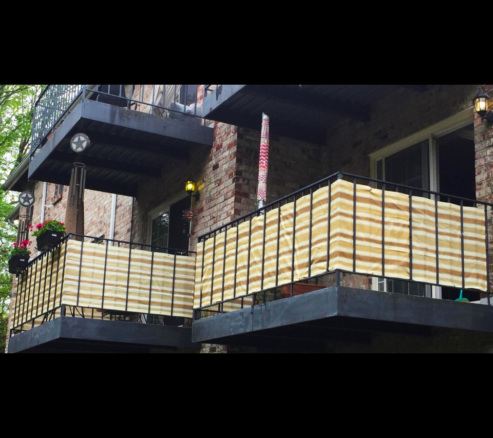 (Pack of 3) Cali Beige/Sand Deck Balcony Privacy Screen Net Mesh 32" x ...