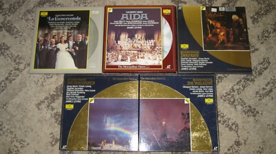 FIVE 5 LASERDISC BOX SETS CLASSICAL OPERA DGG LABEL AIDA SIEGRIED, DIE ...