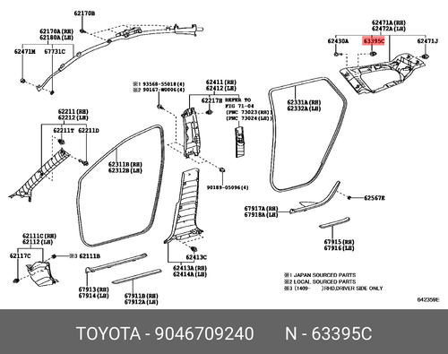 Genuine OE clip, side garnish, 9046709240 for TOYOTA 90467-09240 | eBay