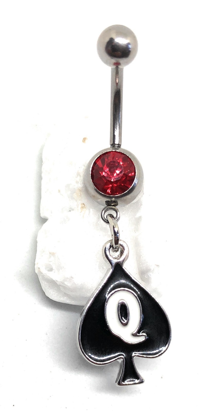Queen Of Spades - Navel Ring Dangle Belly Piercing - Cuckold Hotwife ...