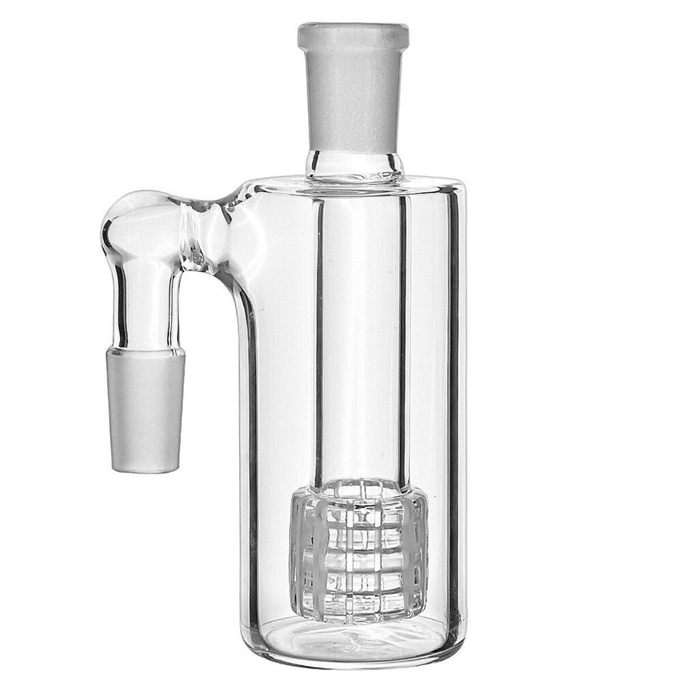 18mm Ash Catcher 90 Degree Glass Water Bong Clear Thick Pyrex Glass ...