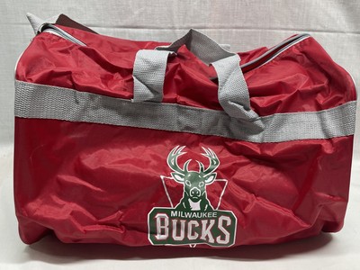 Milwaukee Bucks Red Green Logo Duffel Bag Gym Pick And Save | eBay