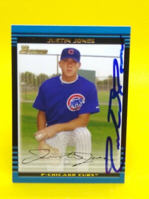 Justin Jones 2002 Bowman Draft Picks #BDP62 (PERSONAL AUTOGRAPH ...
