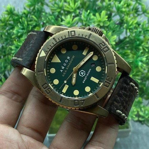 Rare Ancon Sea Shadow Green Dial Automatic 45mm Diver Vintage Men Watch ...