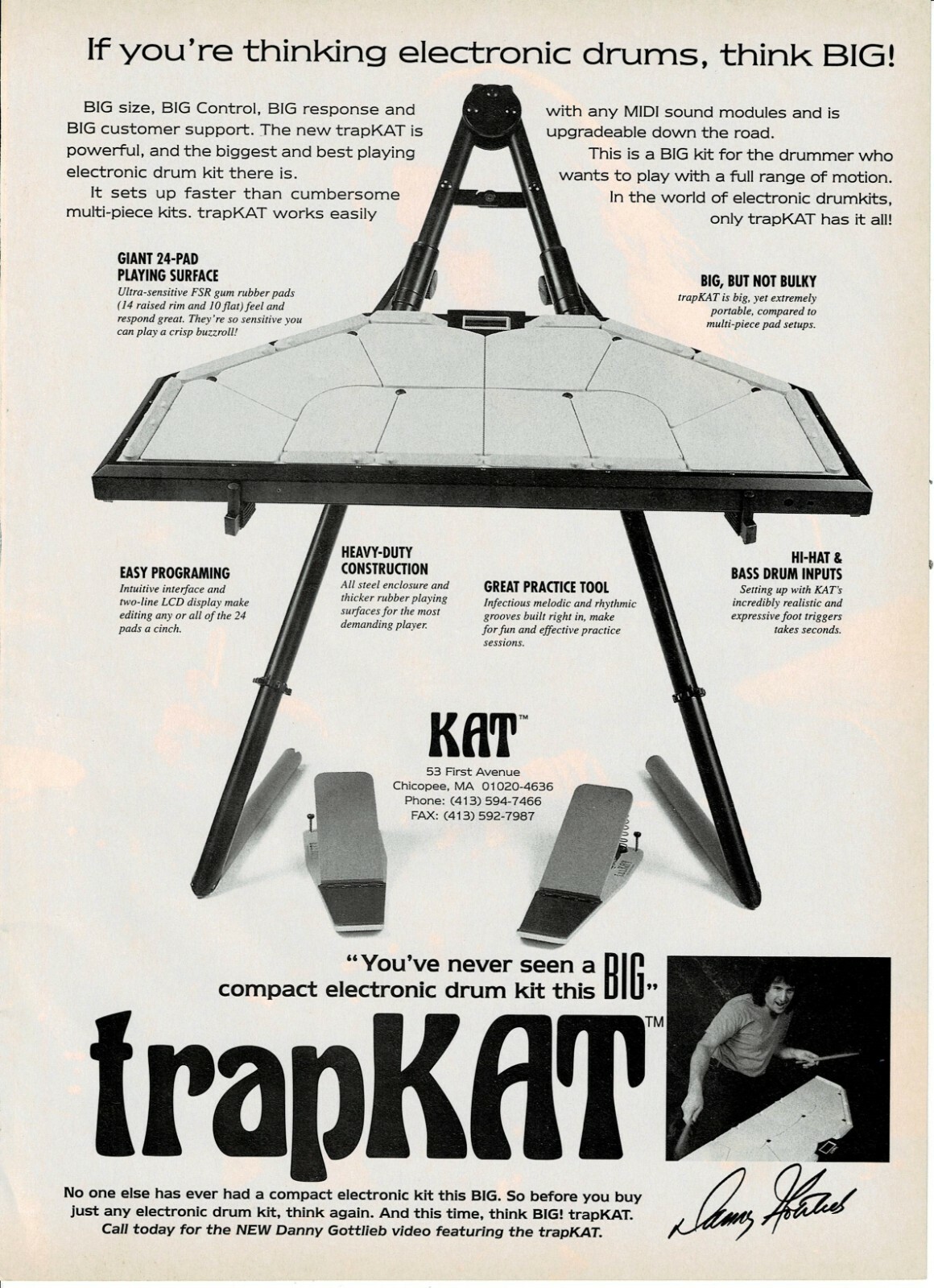 KAT trapKAT - DANNY GOTTLIEB - 1994 Print Advertisement | eBay