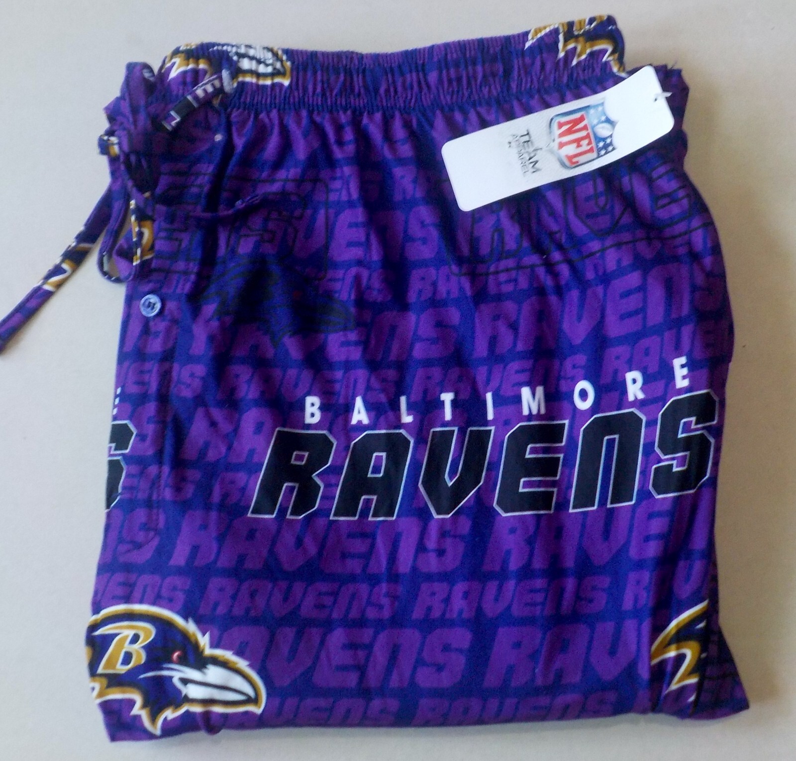 BALTIMORE RAVENS MENS SLEEP LOUNGE PAJAMA PANT 2X (42-44) POLY BLEND ...