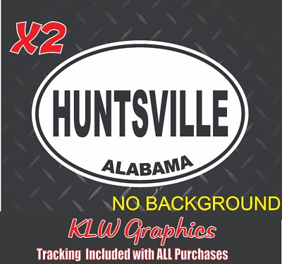 Huntsville Alabama Oval Vinyl Decal Sticker State Car Diesel Truck Home ...