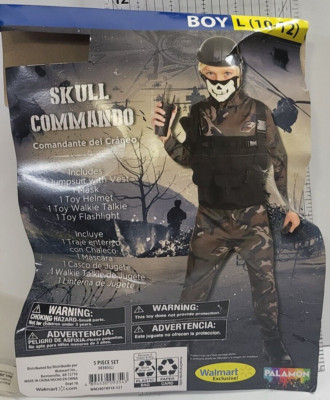 Spirit Skull Commando Child Costume Size Large 10-12 Palamon | eBay