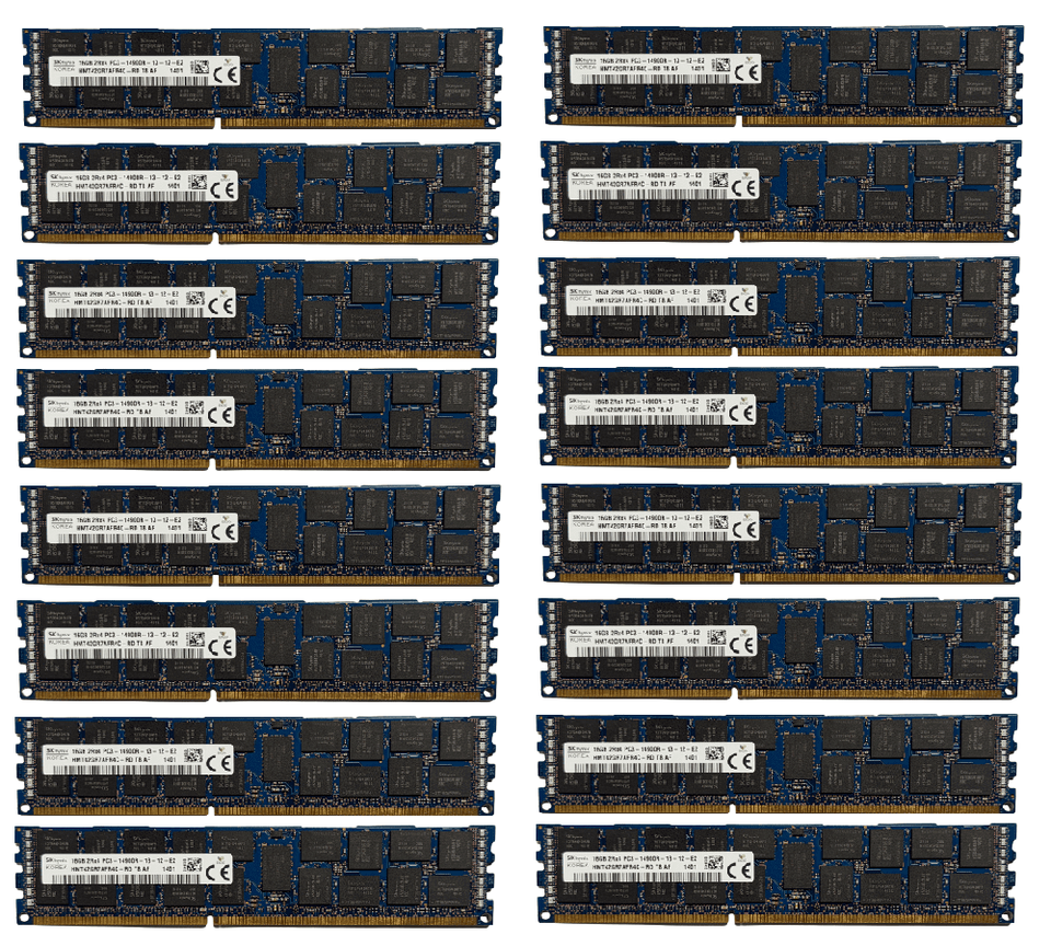 256GB (16x 16GB) DDR3 PC3-14900R ECC Server Memory Dell R510 R610 R620 ...