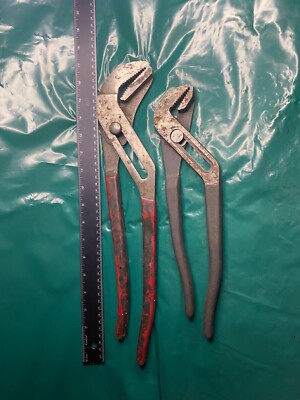 Large Pliers Channel Lock Style Lot of 2 (Small Pair is Craftsman) | eBay