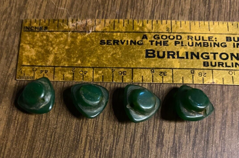 4 Matching Vintage Green Bakelite Triangle Buttons 1/2" | eBay