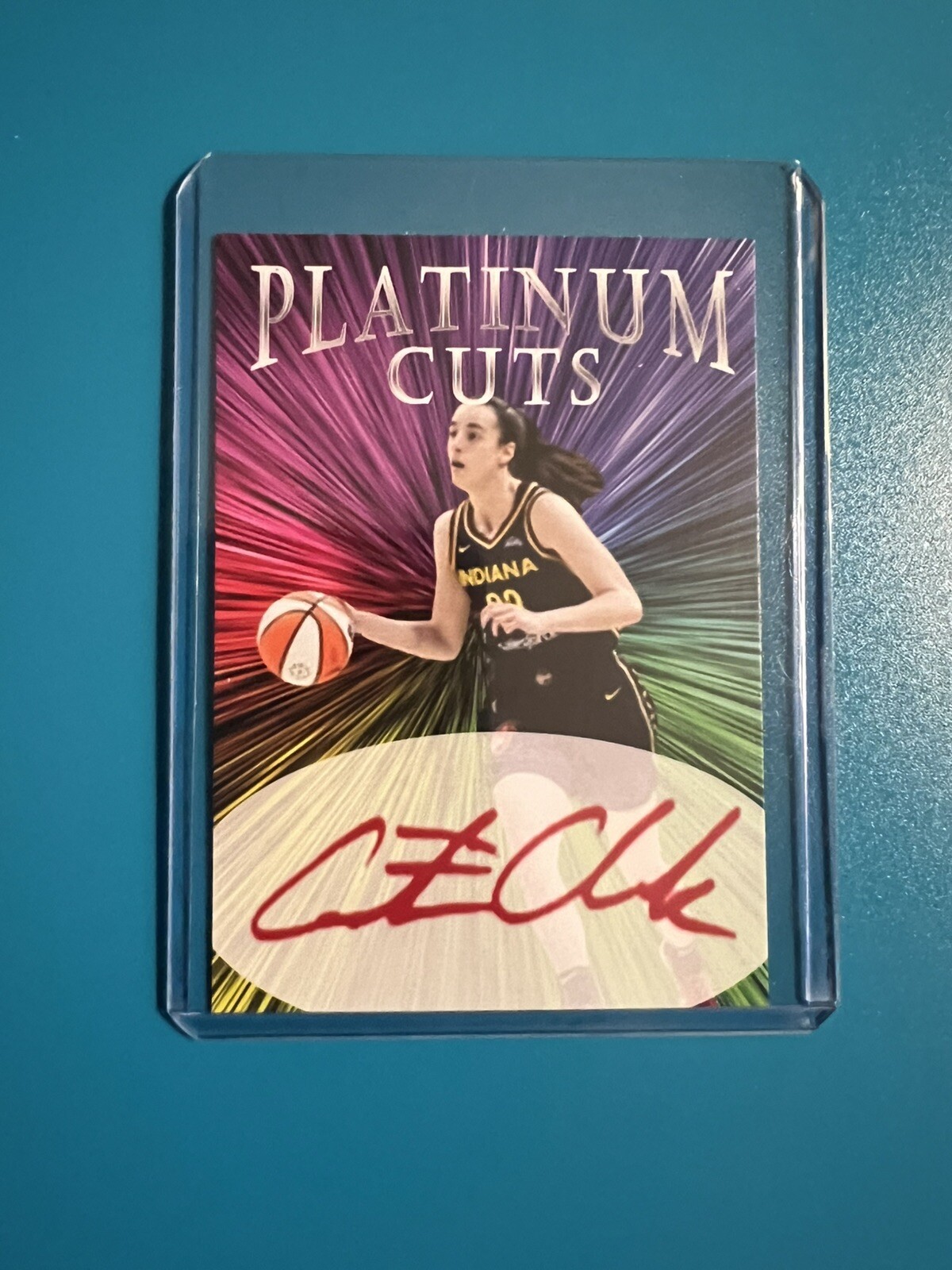 Caitlin Clark Platinum Cuts Autograph Facsimile RC Indiana Fever Rookie ...