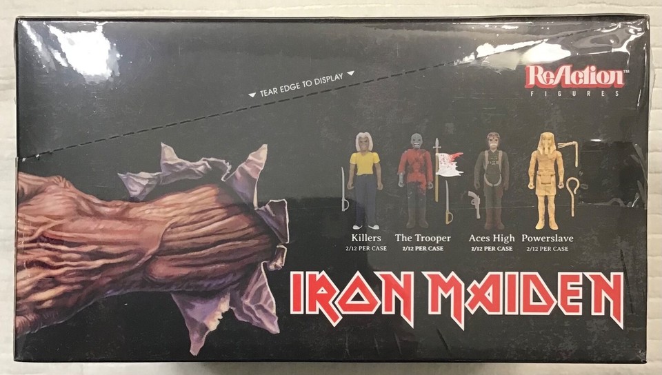 IRON MAIDEN SUPER7 REACTION FIGURE RARE SEALED FLAT WITH 12 EDDIE BLIND ...
