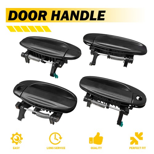Outer Door Handles Set 4 Front Rear Left Right Black For Chevrolet ...