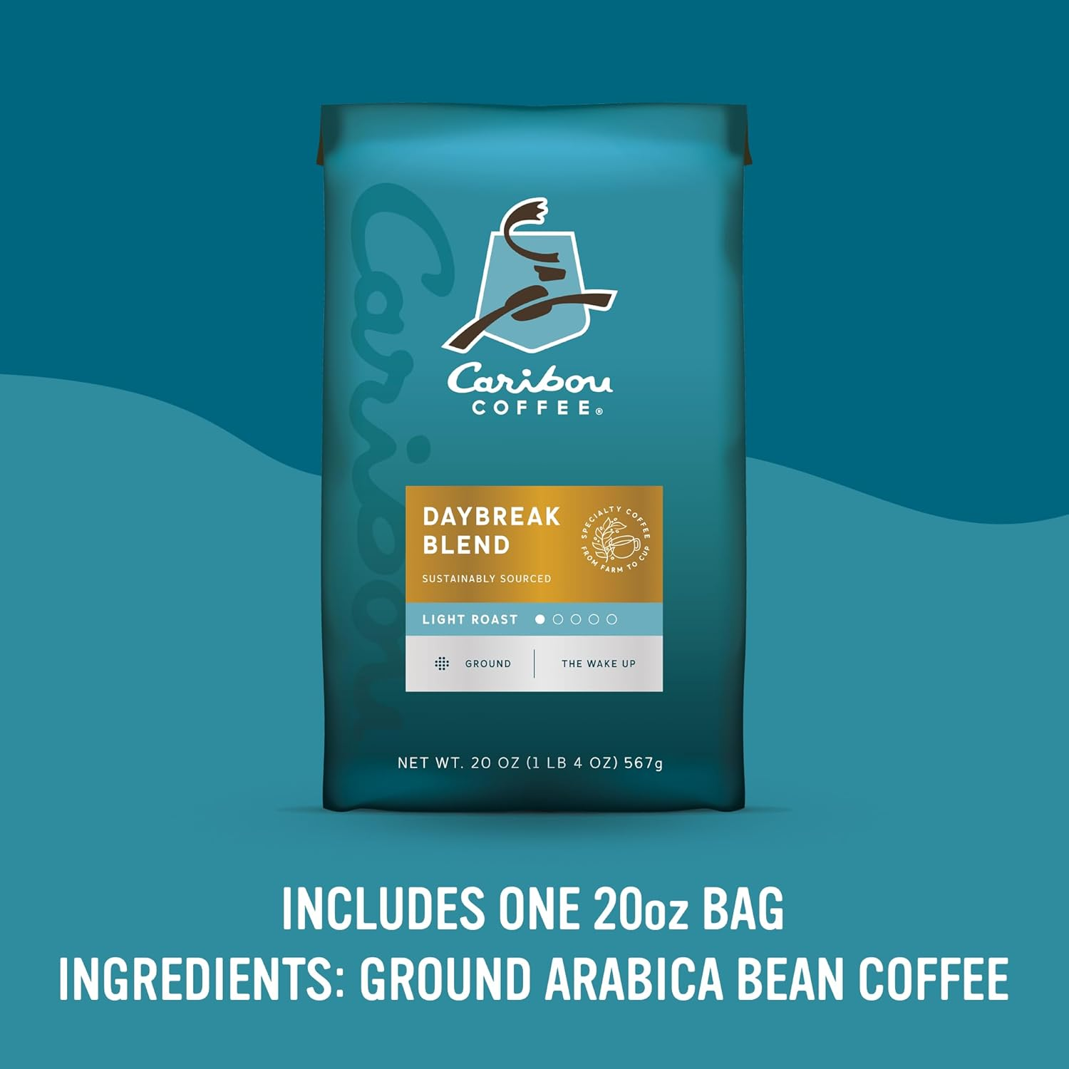 Caribou Coffee, Light Roast Ground Coffee - Daybreak Morning Blend 20 Ounce Bag 313054312358| eBay