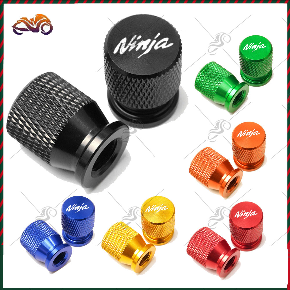 Tire Valve Stem Cover Caps For Kawasaki Ninja 250 300 400 650 ZX-10R ...