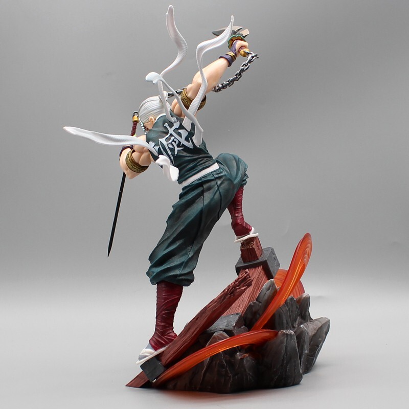 Anime Demon Slayer Figures Uzui Tengen 2 Head Figurine PVC Statue Toy ...