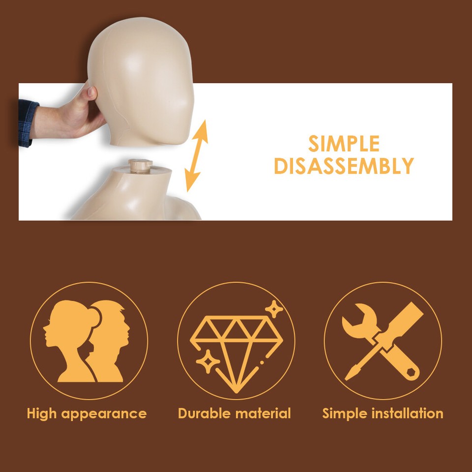 Female Mannequin Torso Dress Form Sewing Manikin 39-56 Inch Height ...