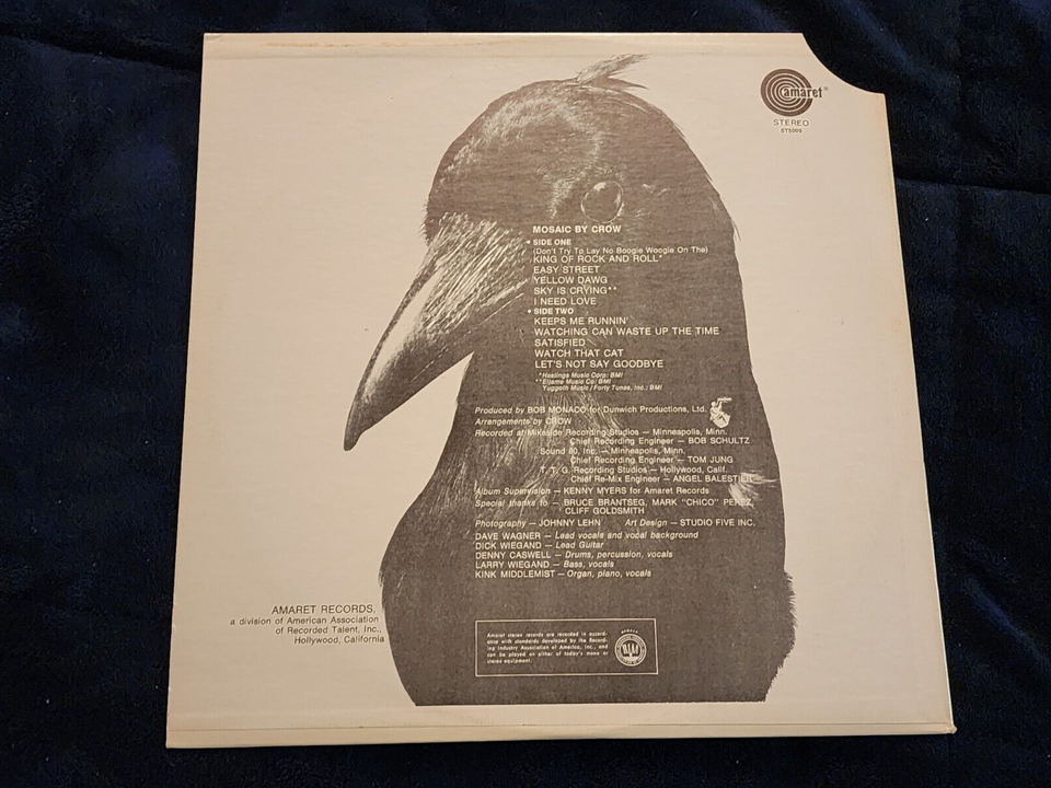 Crow – Mosaic By Crow – Hard Rock Blues Rock Psych Rock Vinyl LP MINT ...