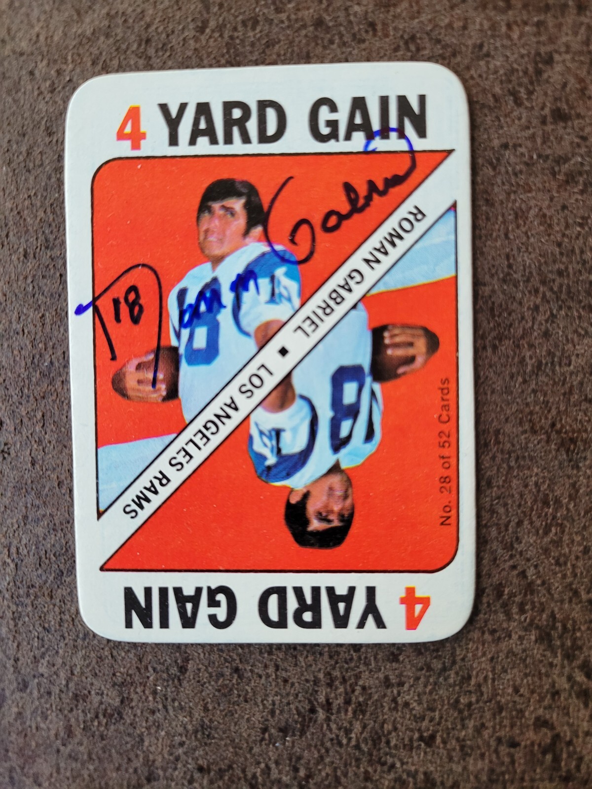1971 Topps Football Game Card Roman Gabriel #28 -Los Angeles Rams ...