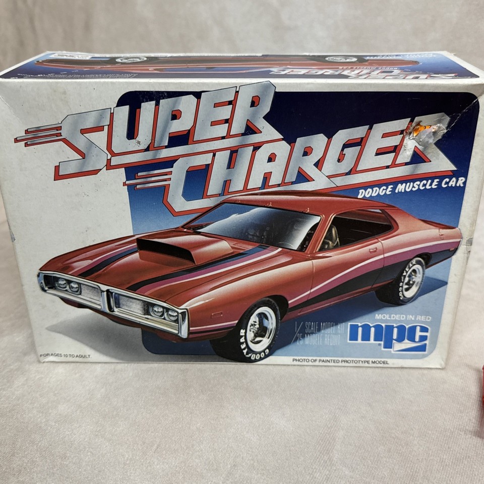 VINTAGE MPC 1974 DODGE CHARGER "SUPER CHARGER" MODEL CAR KIT LOT AS IS ...