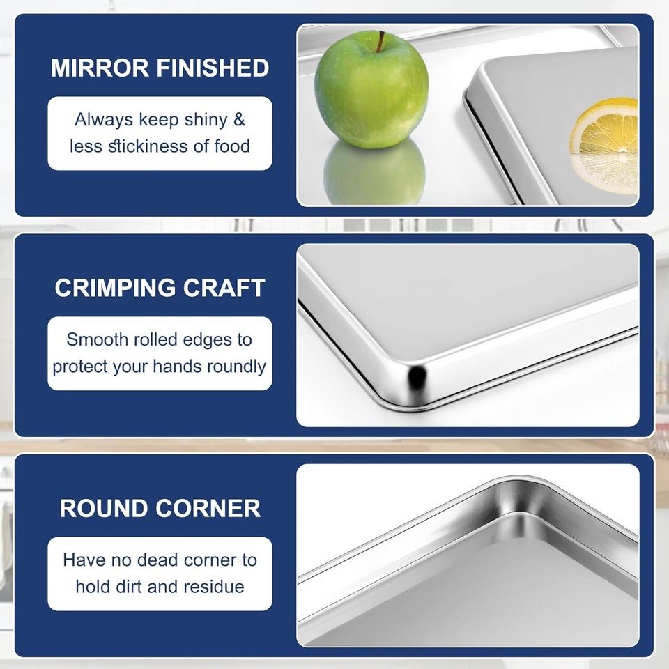 Two-Pack 9-Inch Baking Trays - Perfect for Toaster Ovens & Healthy ...