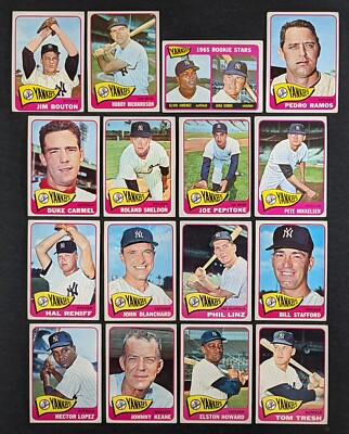 1965 Topps Baseball New York Yankees Lot 16 Cards | eBay