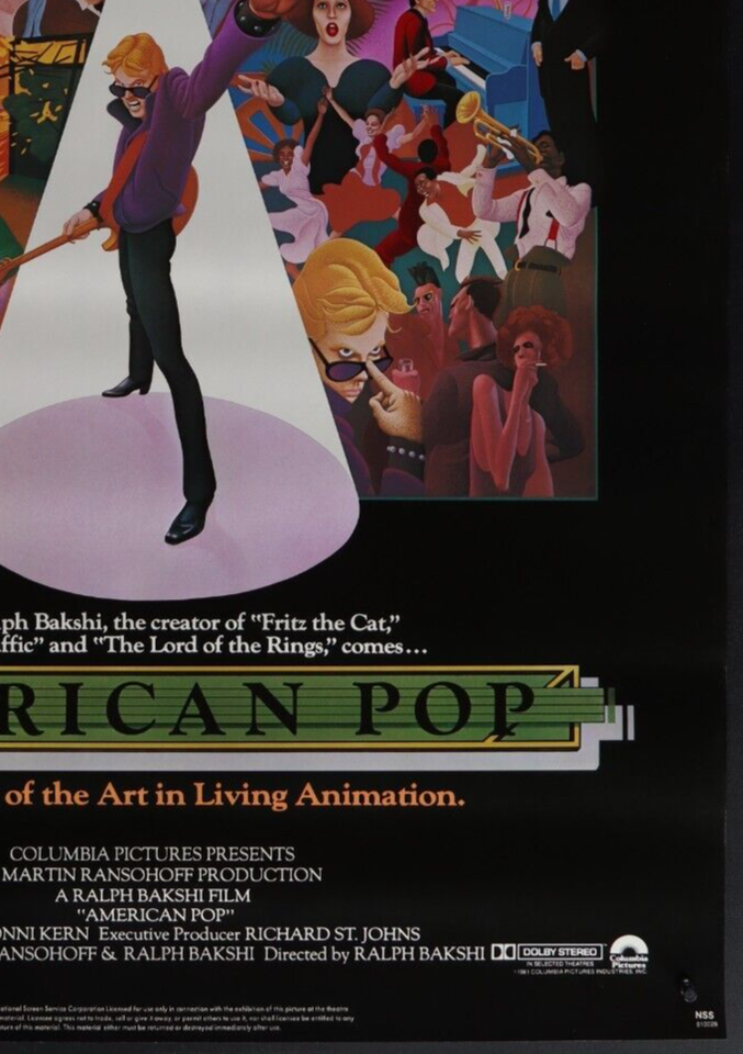 American Pop (1981) - original rolled movie poster - animation - music ...