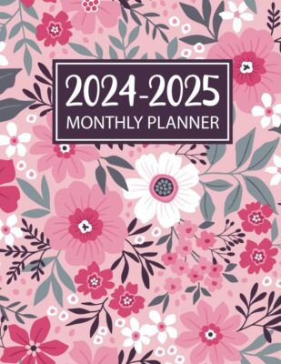 2024-2025 Monthly Planner Large Two Year Planner Calendar Schedule ...