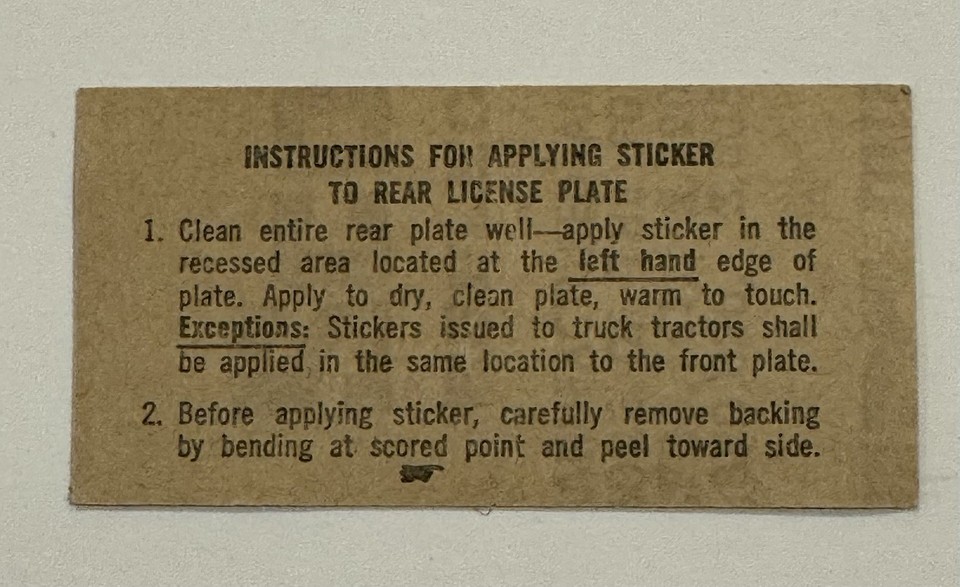 NOS 1971 California License Plate Year validation Sticker | eBay