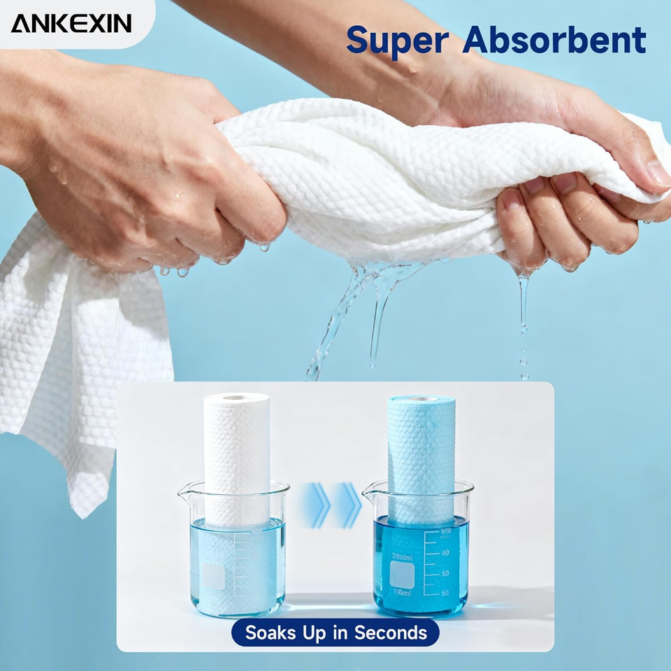 Disposable Bath Towels 6 Pack, 55" X 27.5" Thick Large Travel Towels ...
