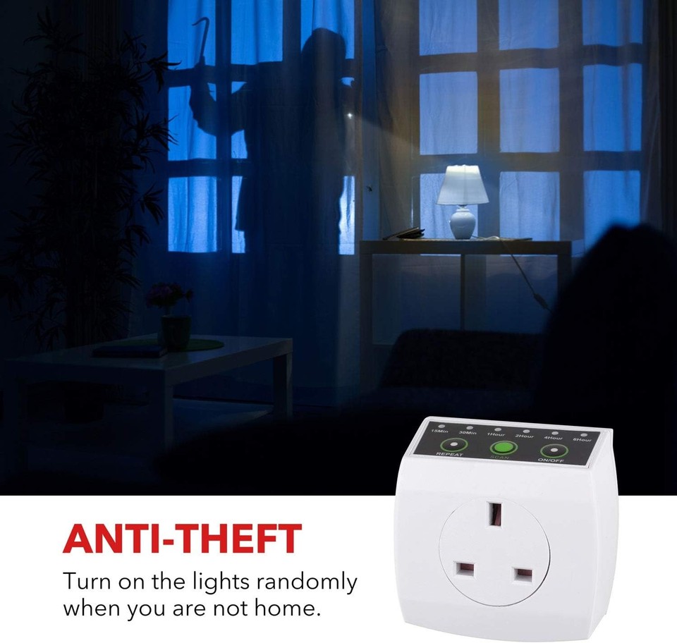 HBN Countdown Timer Plug 240V 13A with Repeat Function for Energy ...